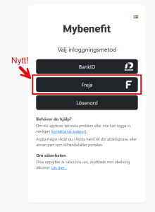 Nu kan du använda Freja för att logga in i Mybenefit! – Mybenefit